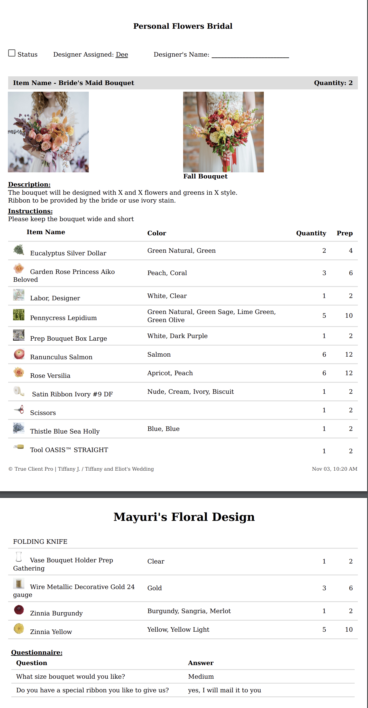 How to Create Floral Recipe & Bouquet Design Step-By-Step Guide - True ...